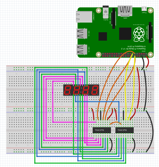 4 digits 7 segments display problem(dynamic lighting) - Raspberry Pi Forums