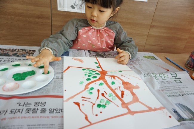 미술 물감 불기 빨대로 물감 불기 봄 미술활동 유아 물감 놀이 네이버 블로그