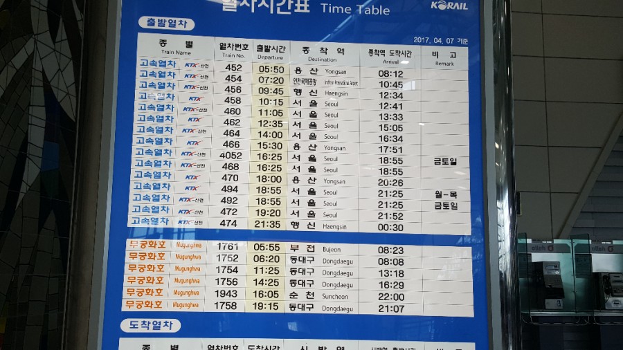포항역 Ktx 열차 기차 시간표 운임 요금표 동해선 무궁화호 시간표 네이버 블로그