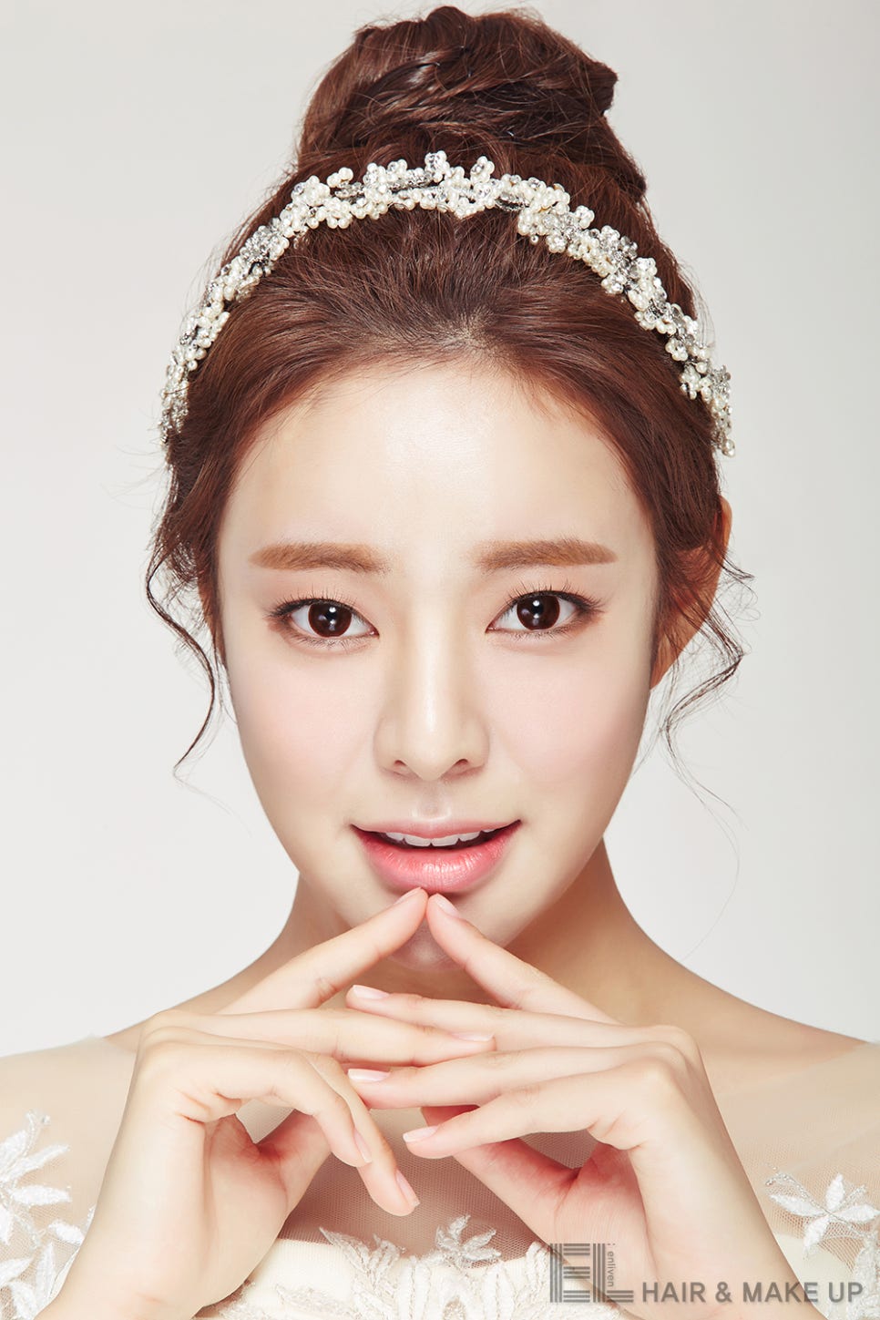 2017년 트렌드 웨딩 헤어메이크업은 이엘헤어메이크업이 추천합니다 내츄럴 업 스타일로우 포니테일롱헤어 웨이브로우번